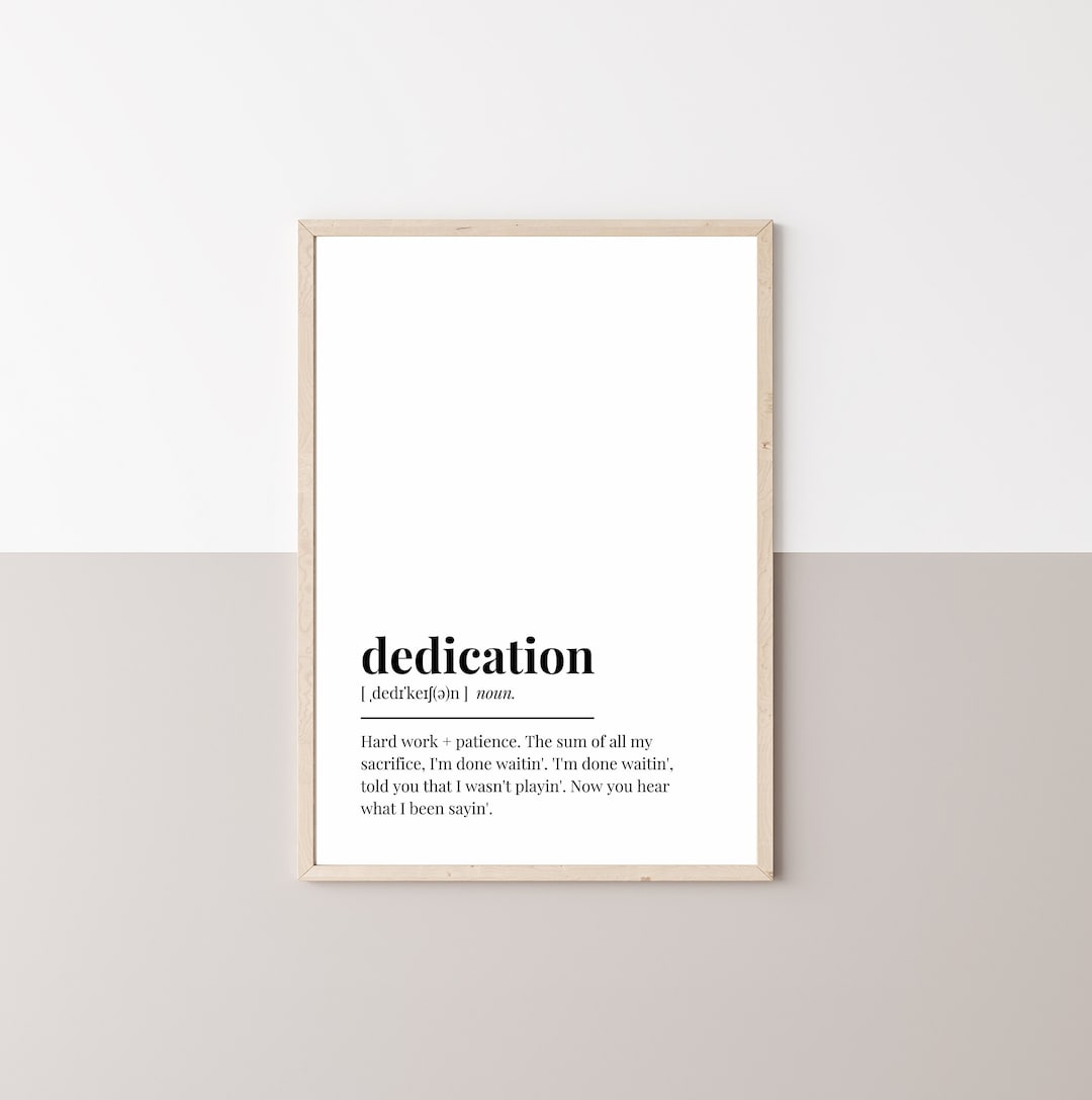 Printable Nipsey Hussle Dedication Definition Poster - Etsy
