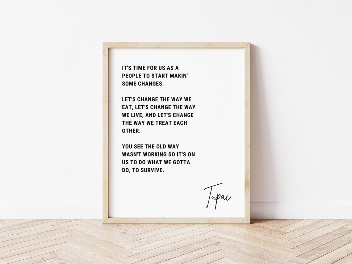 Tupac Changes Lyrics Wall Art Rap Lyrics Wall Art Hip Hop - Etsy Canada