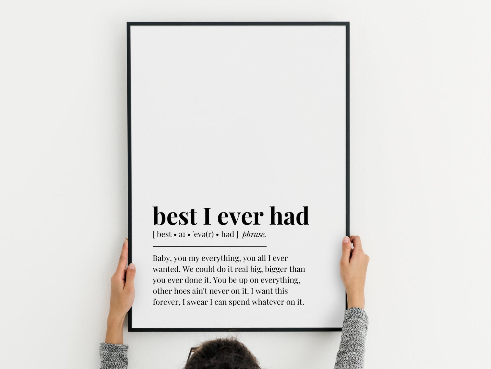 Best I Ever Had Definition Poster Definition Print | Etsy