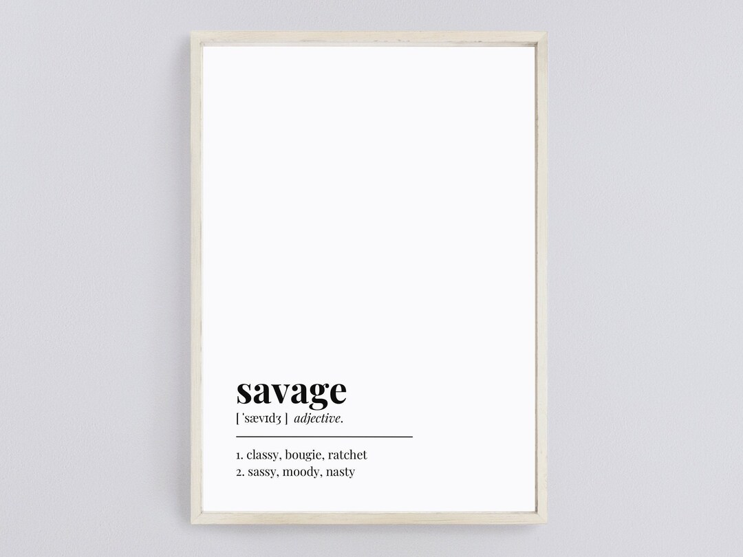 Savage Lyrics Definition Poster Megan Thee Stallion Print - Etsy
