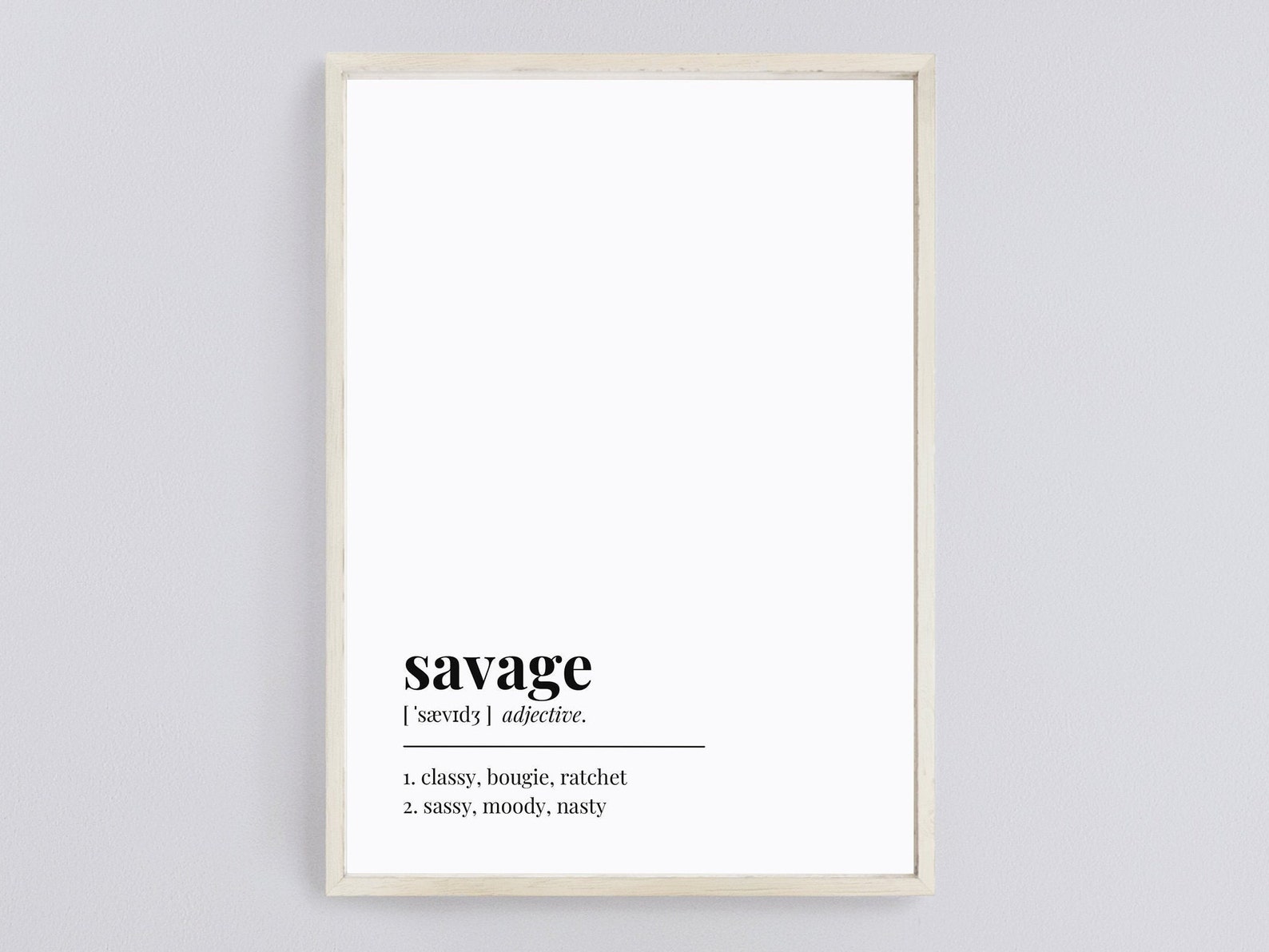 Savage Lyrics Definition Poster Megan Thee Stallion Print | Etsy
