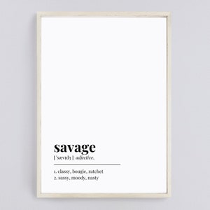 Savage Lyrics Definition Poster Megan Thee Stallion Print - Etsy