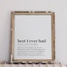 Best I Ever Had Definition Poster, Definition Print, Valentine's Gift ...
