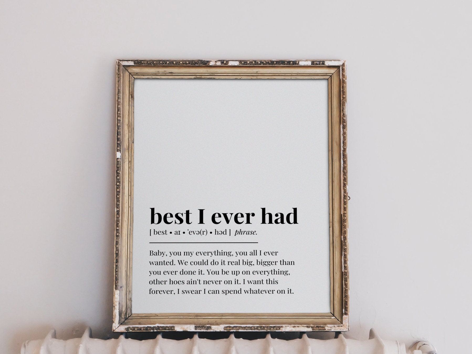 Best I Ever Had Definition Poster Definition Print | Etsy