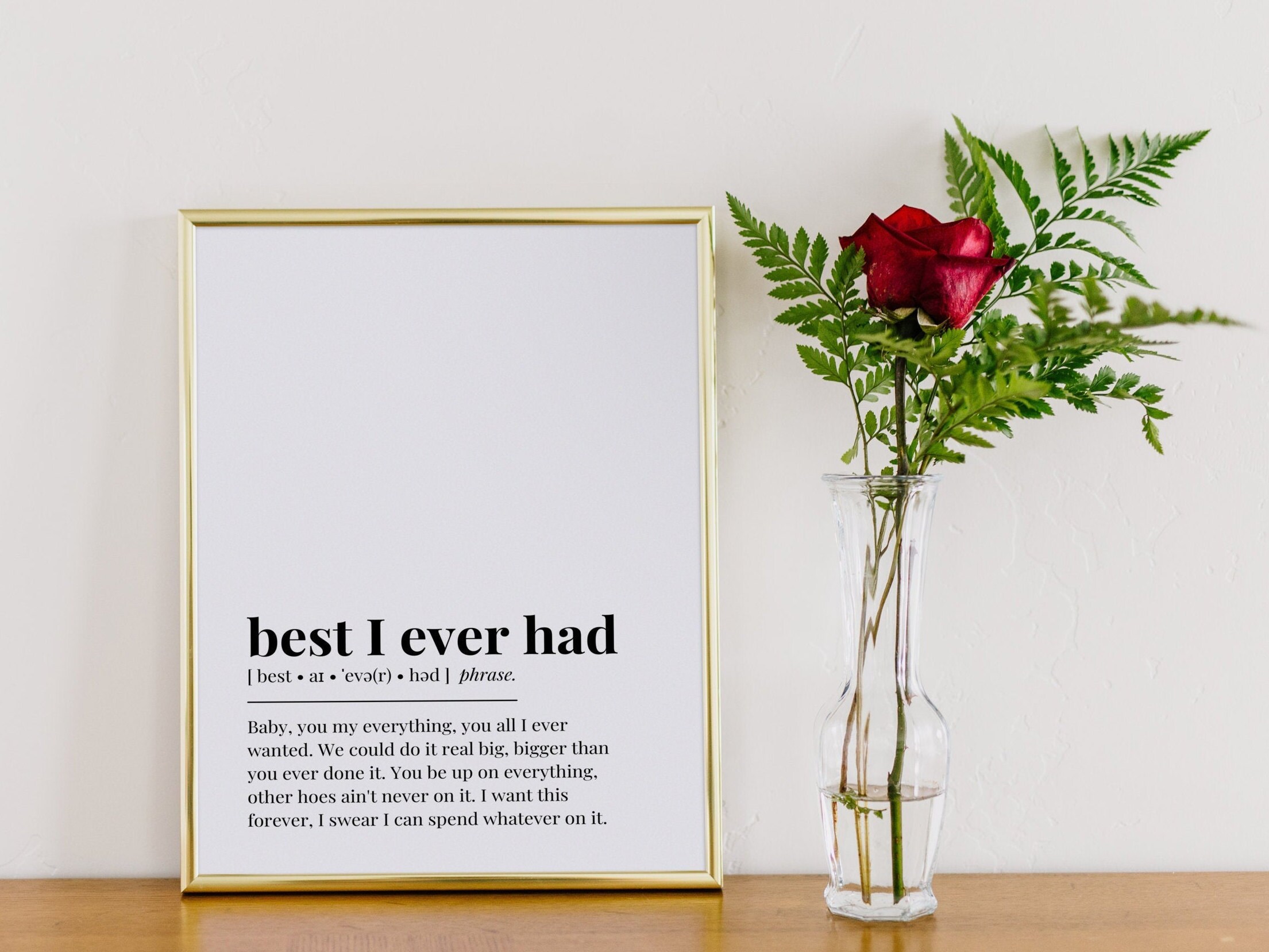 Best I Ever Had Definition Poster Definition Print | Etsy