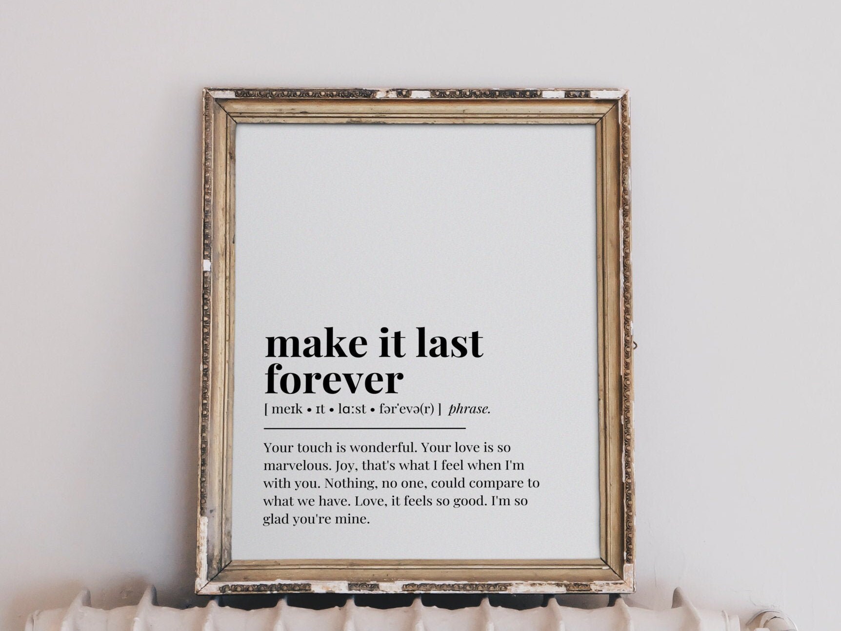 Make It Last Forever Definition Poster Definition Print | Etsy