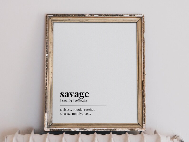 Savage Lyrics Definition Poster Megan Thee Stallion Print | Etsy