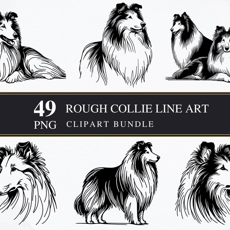 Rough Collie Art - Etsy