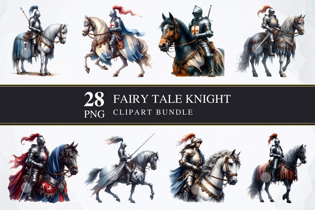 Fairy Tale Knight Clipart | Transparent PNG | Commercial License ...