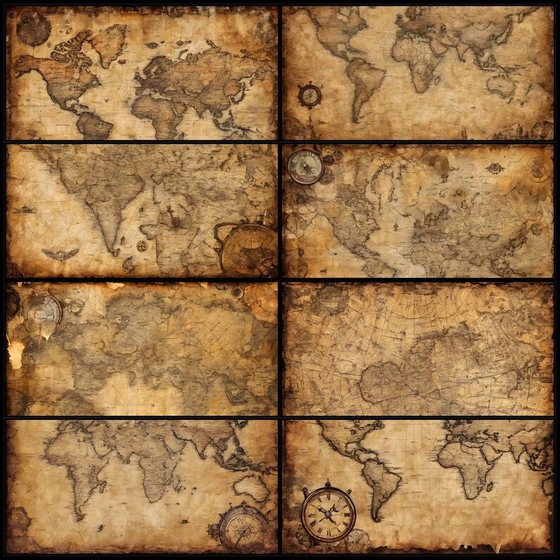 Steampunk Maps, Background, Texture, Old Paper, Map Art, Scrapbooking ...