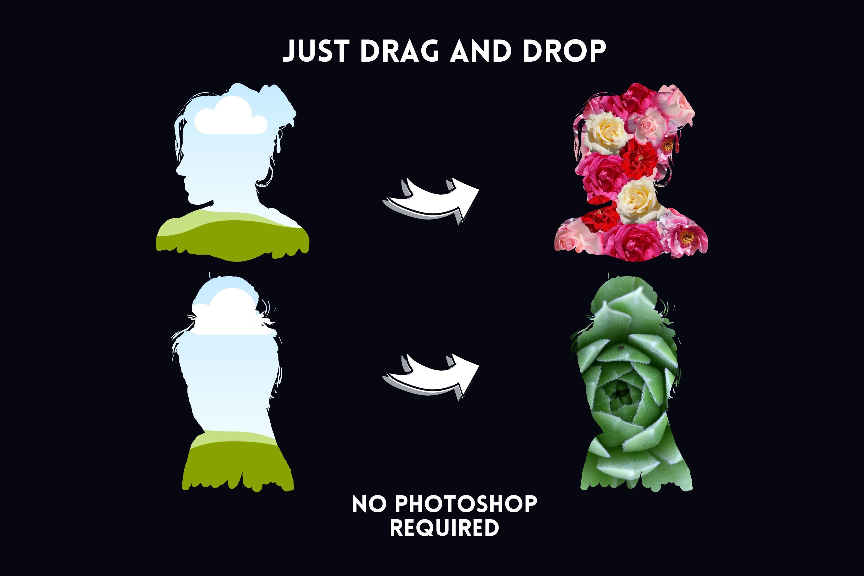 Female Portrait Frames Canva, Womem Portraits Shape Frames, Editable ...