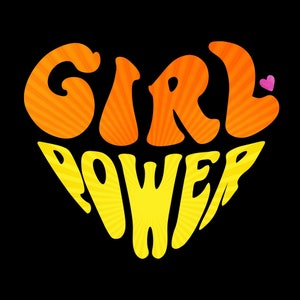 Empowering Girl Power Typography Art Heart Shape - Canva Frames ...