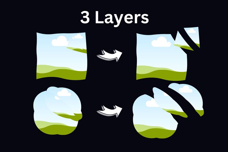 3 Separated Layers Canva Frames, Canva Frames Bundle, Fill Your Own ...