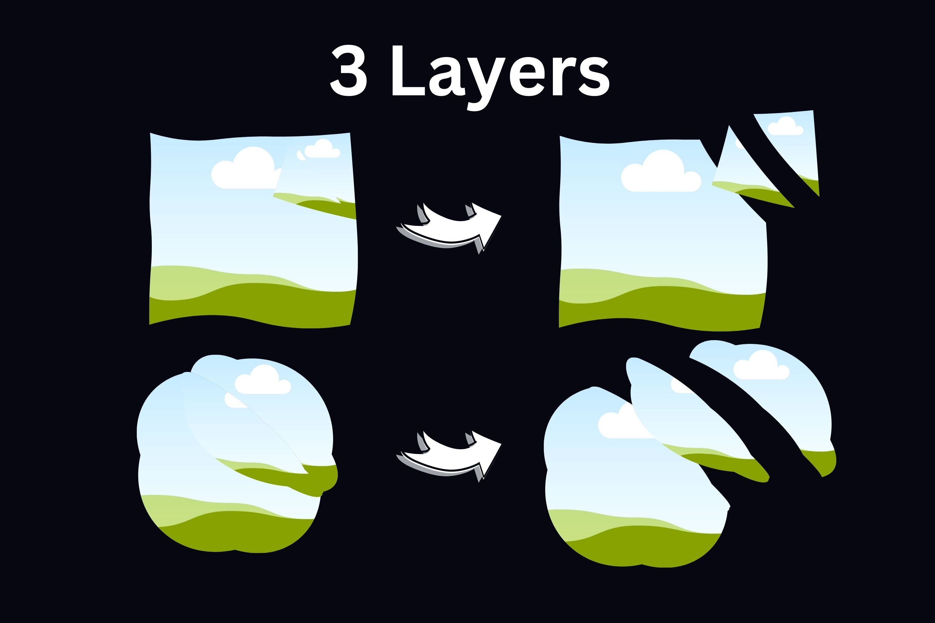 3 Separated Layers Canva Frames, Canva Frames Bundle, Fill Your Own ...