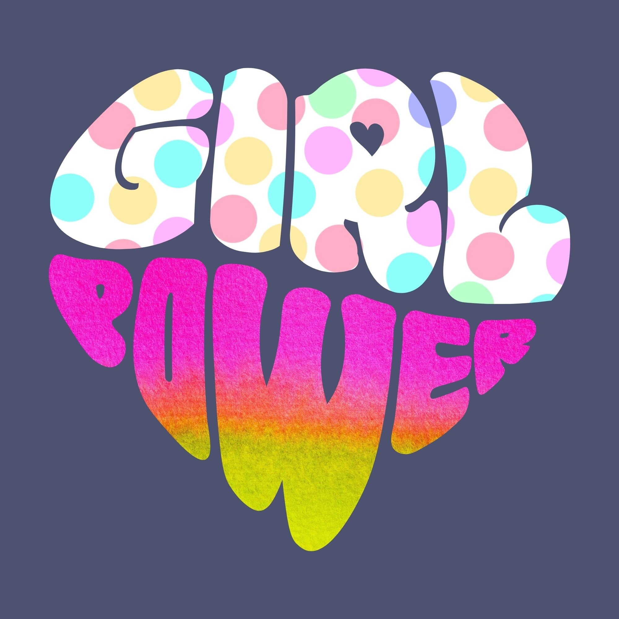 Empowering Girl Power Typography Art Heart Shape - Canva Frames ...
