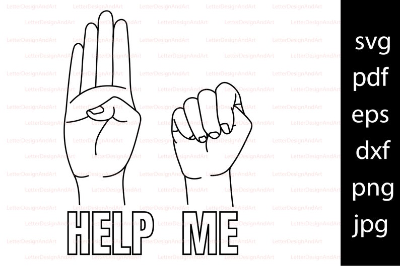Signal for Help Hand Sign: Printable Art (digital Download) - Etsy
