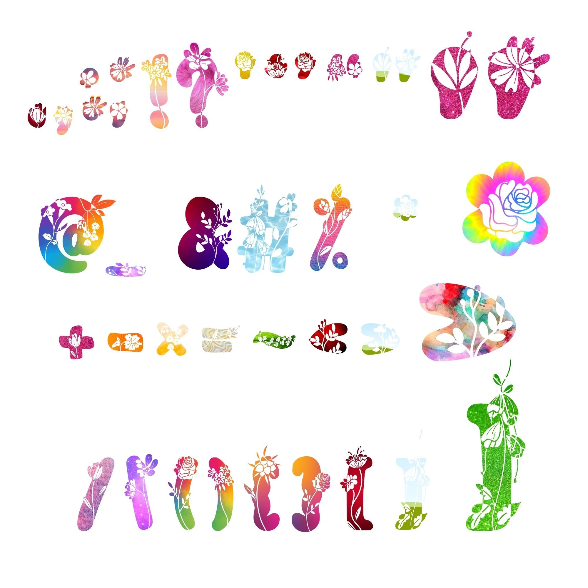 Everbloom: Alphabet With Flower Canva Frames - Editable Digital ...