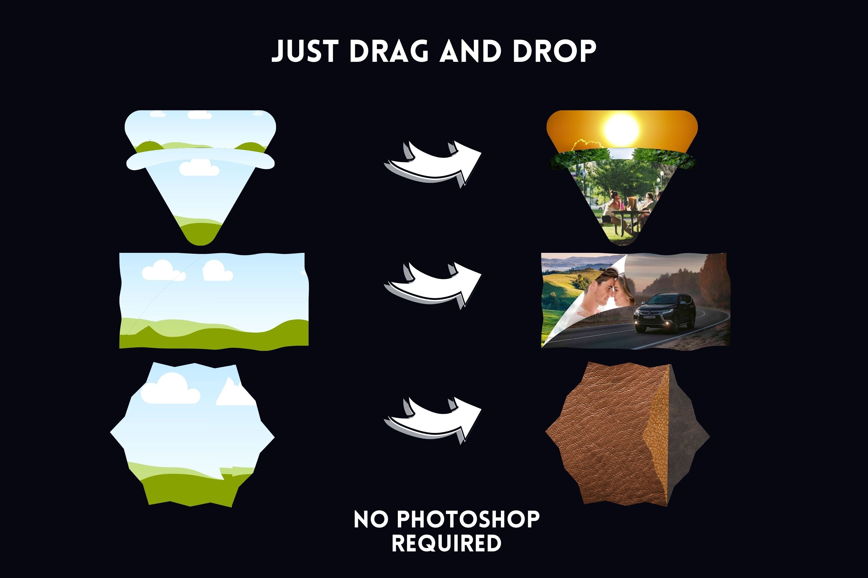 3 Separated Layers Canva Frames, Canva Frames Bundle, Fill Your Own ...