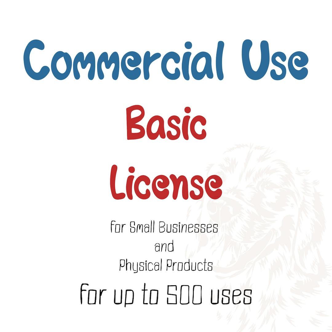 BASIC COMMERCIAL LICENSE for One Digital Product Design for One Person ...