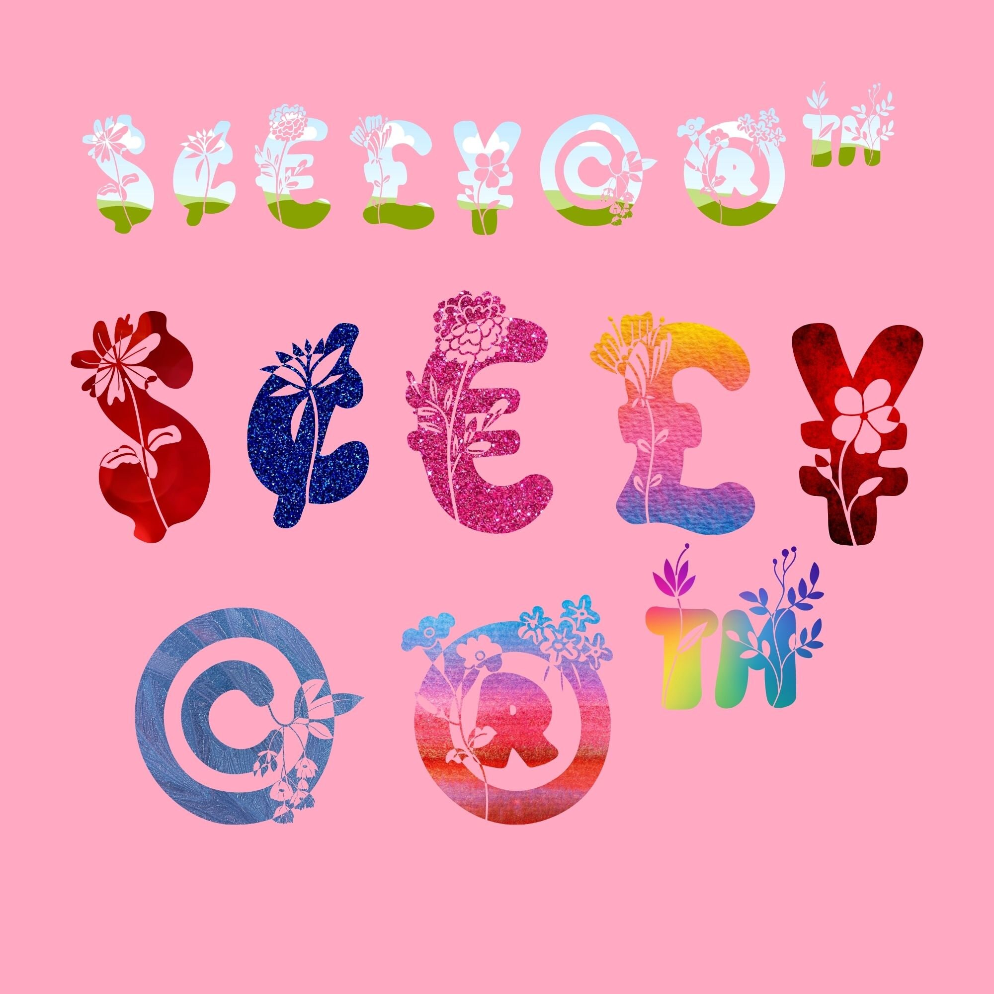 Everbloom: Alphabet With Flower Canva Frames - Editable Digital ...