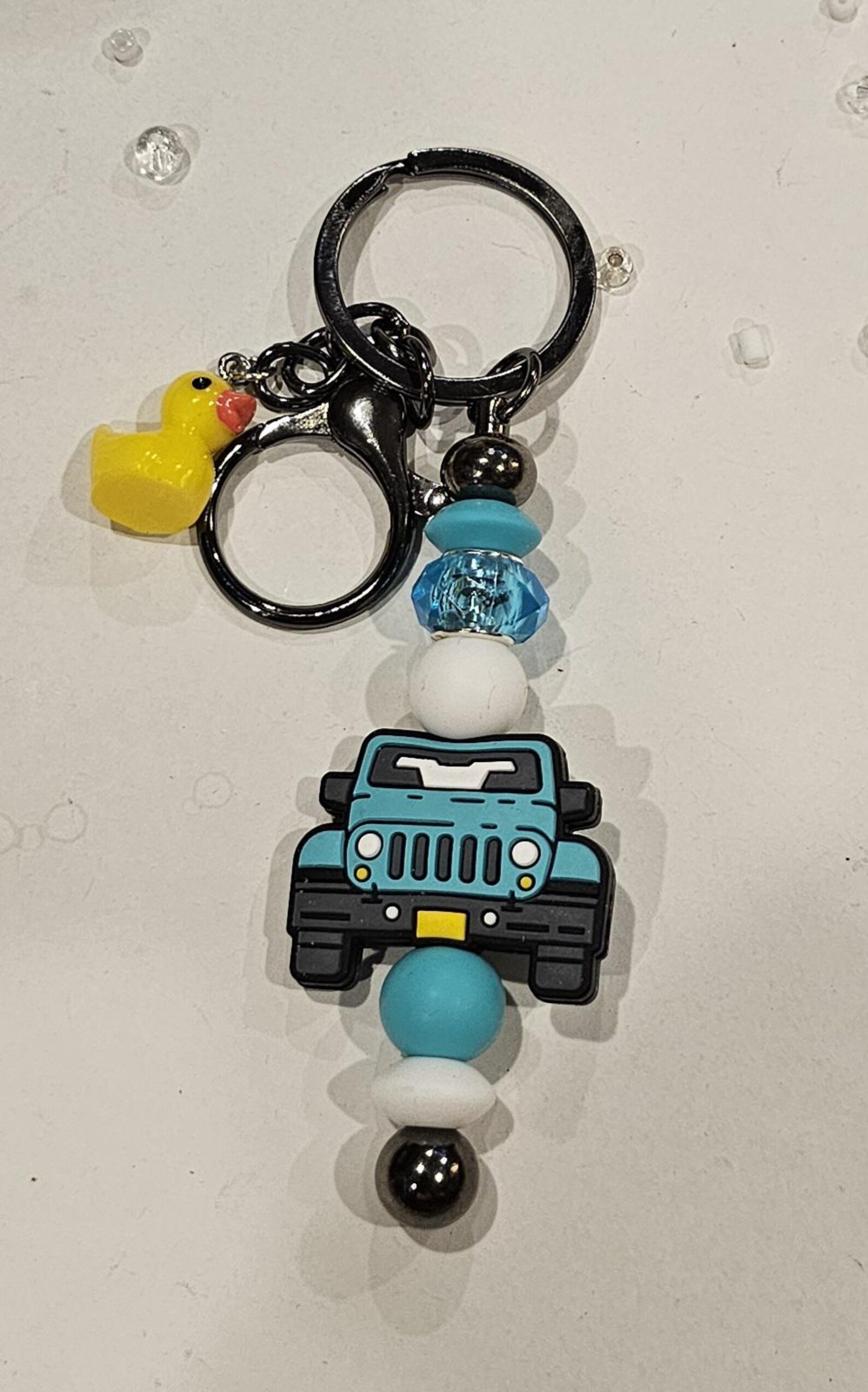 OFF-ROAD Truck Silicone Beaded Wristlets Keychain, Stretchy Silicone ...