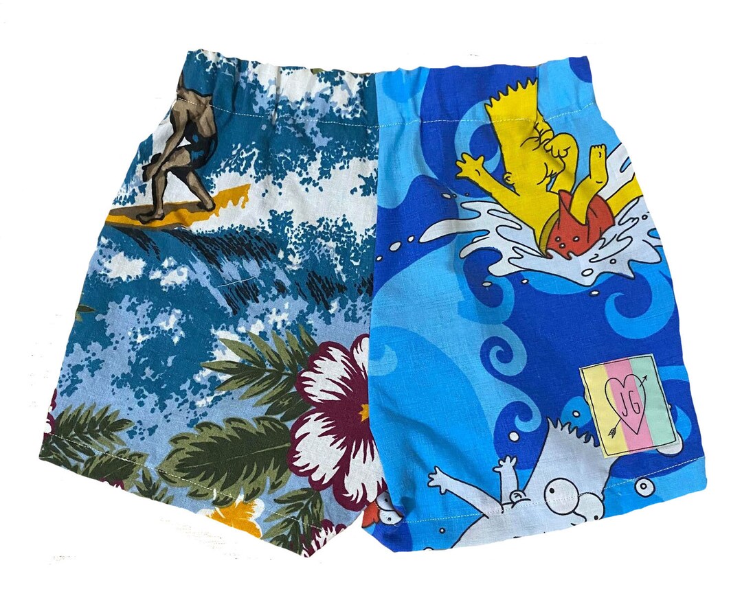 Bart Simpson the Simpsons Tropical Surf Vintage Up-cycled Toddler ...