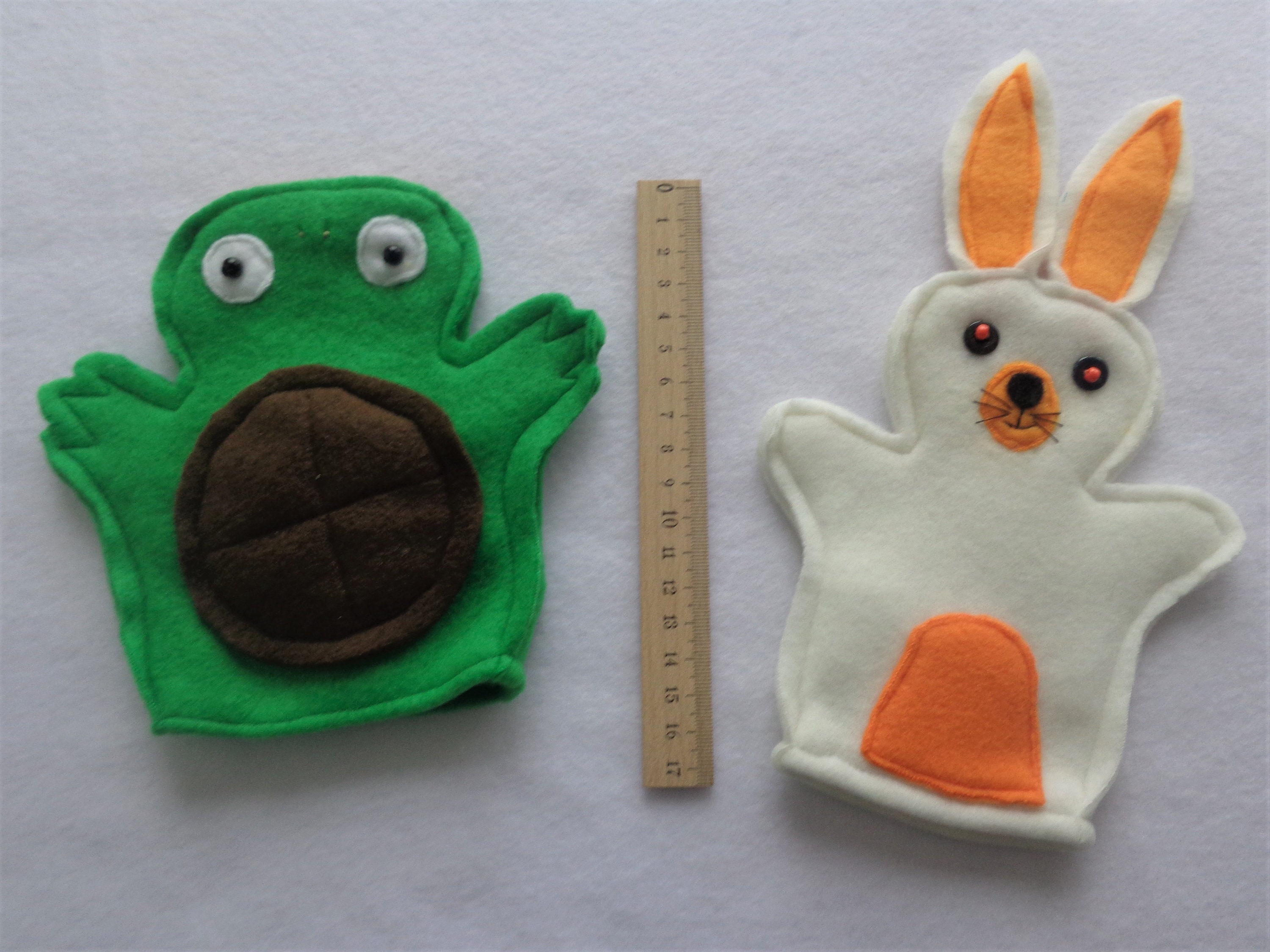 The Hare & the Tortoise Story Set. Two Hand Puppets to - Etsy