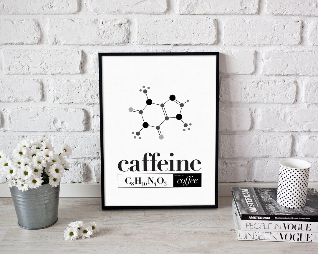 Caffeine Chemistry > Quirky Coffee Typography Print / Kitchen / Home ...