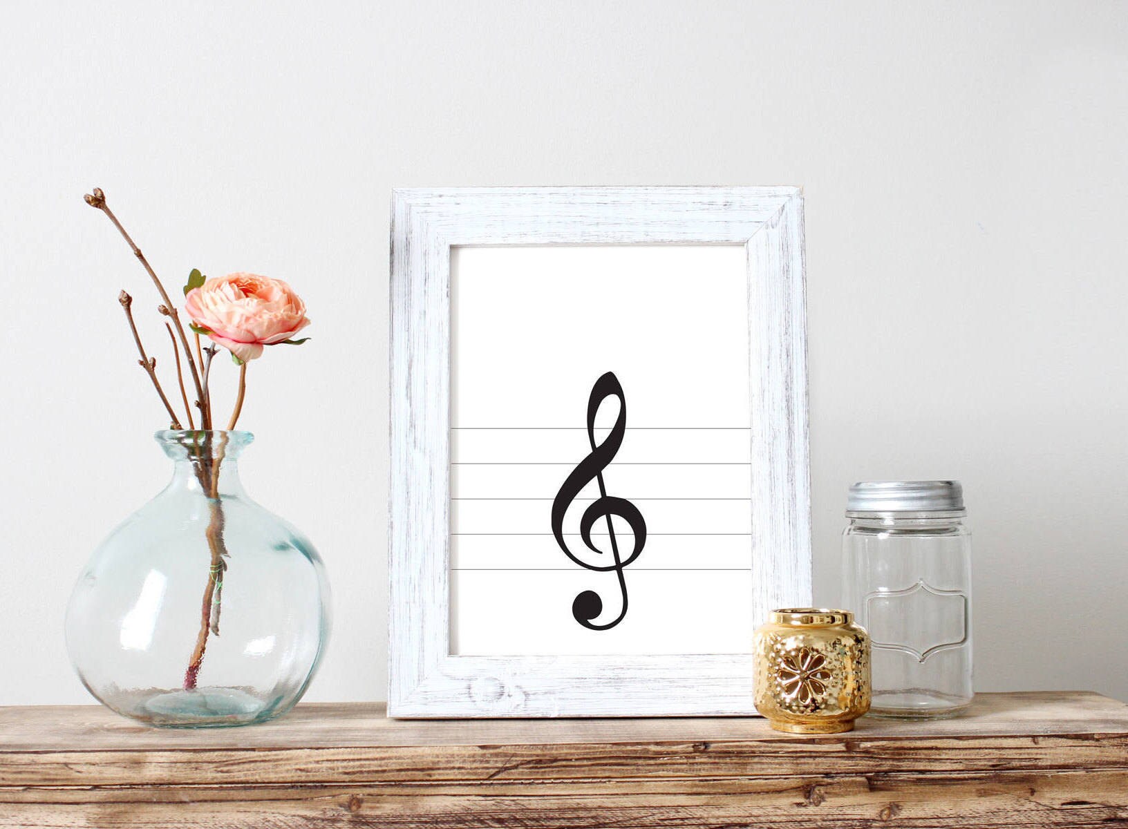 Music Prints: Treble Clef / Bass Clef / Alto Clef > Printable Instant ...
