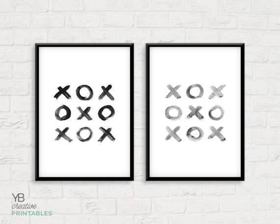 XOX Brush Script Typography Print / Love / Wedding / | Etsy