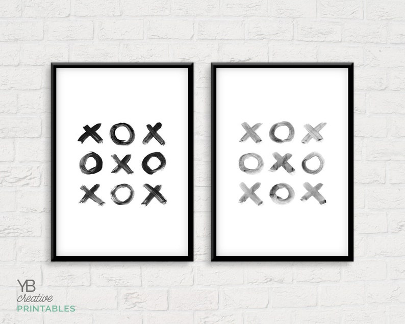 XOX > Brush Script Typography Print / Love / Wedding / Engagement ...