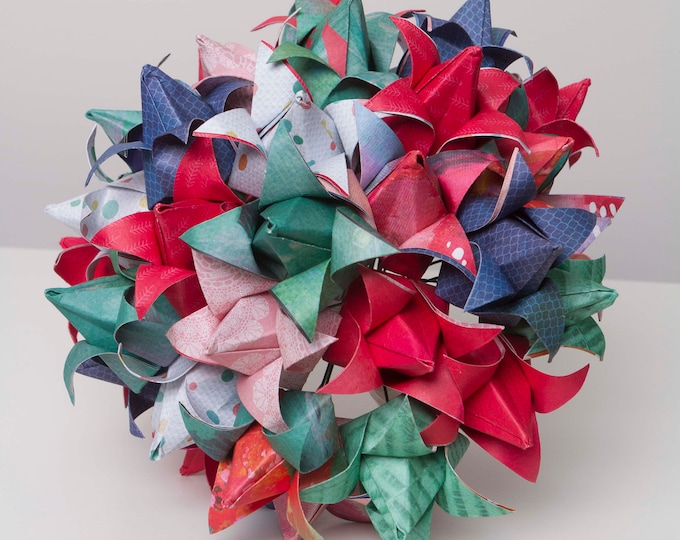 Origami florist paper flower bouquets & by LacePearlAndPaper