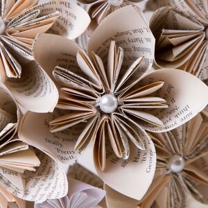 Paper Flower Bouquet, Book Page, Paper Flowers, Book Bouquet, Origami ...