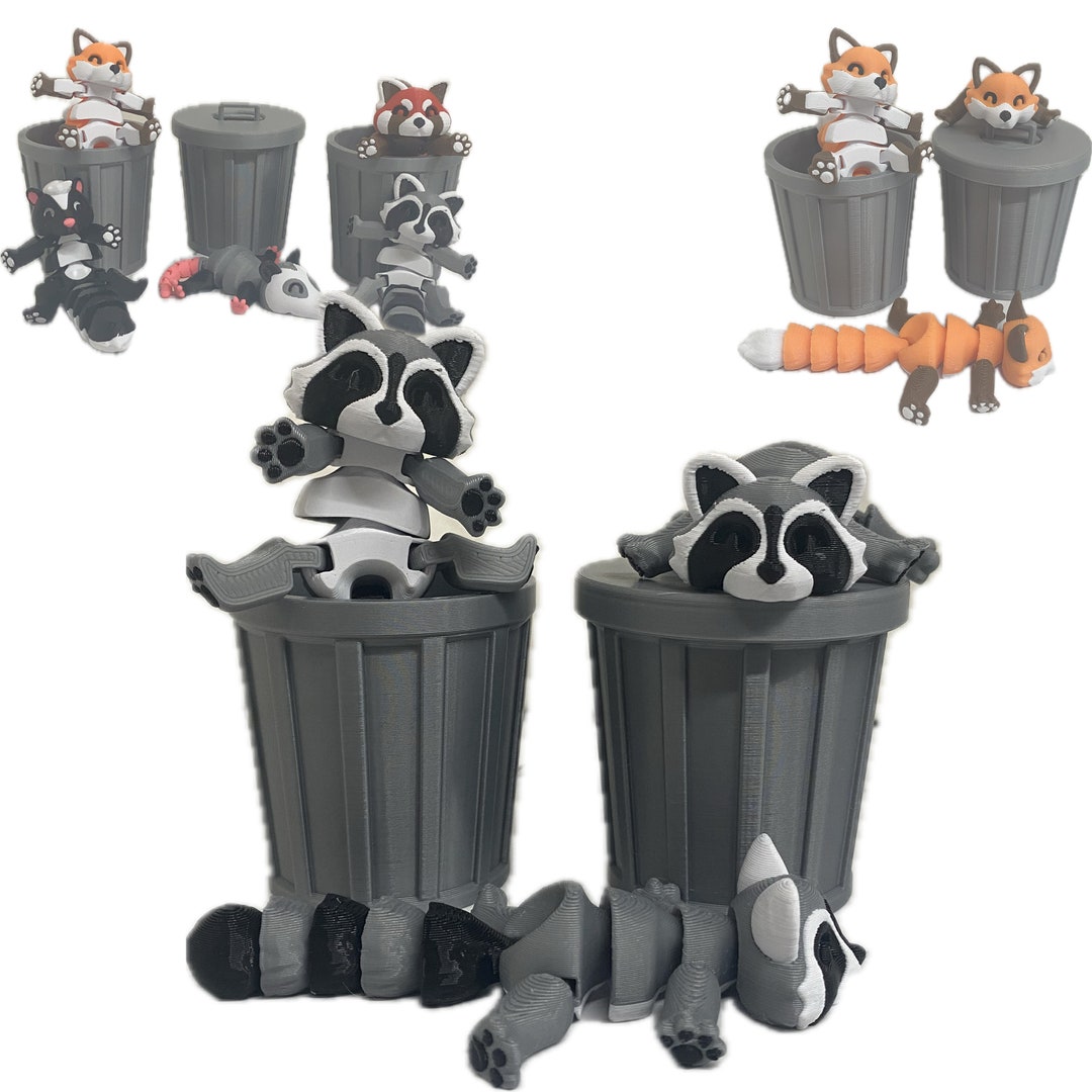 Flexi Trash Pets With Trash Can - Etsy