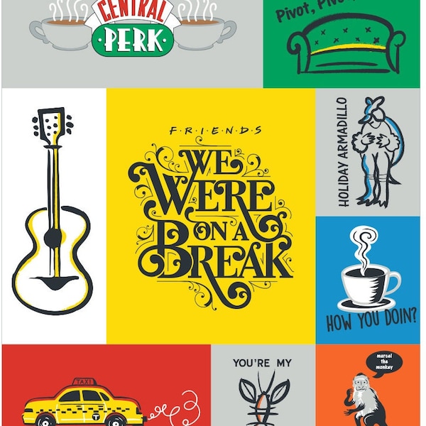 Tv Show Friends Fabric Panel - Etsy