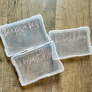 Baby's First Year Milestone Photo Keeper Box Pregnancy, Newborn ...