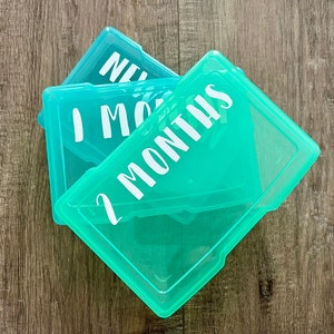 Baby's First Year Milestone Photo Keeper Box | Pregnancy, Newborn ...