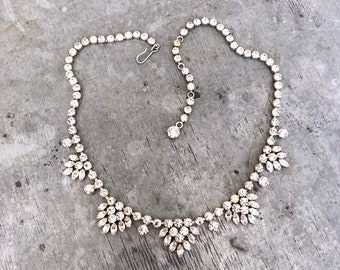 Rhinestone necklace | Etsy