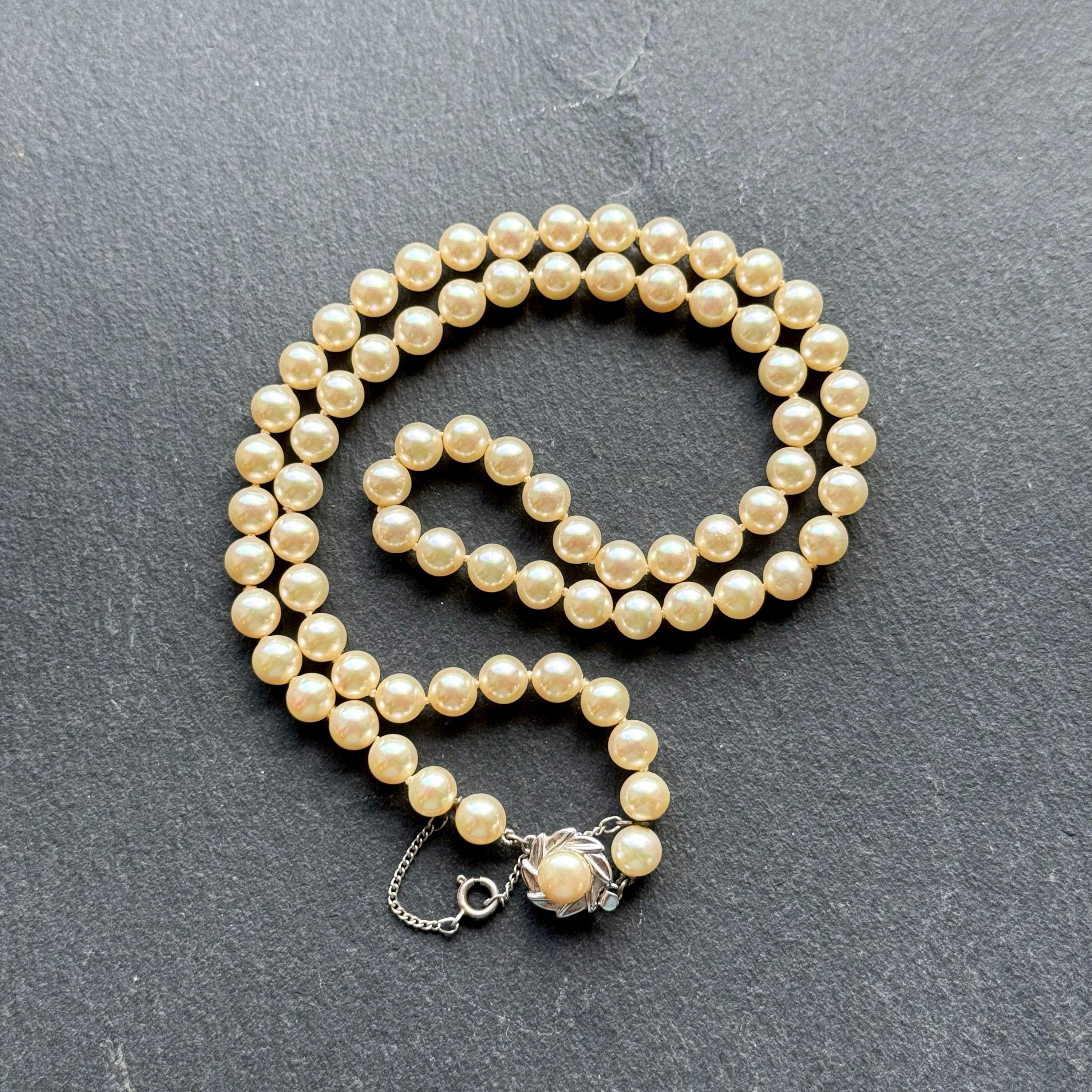 MAJORICA PEARLS Single Strand With Silver Clasp, Spanish Perlas Pearl ...