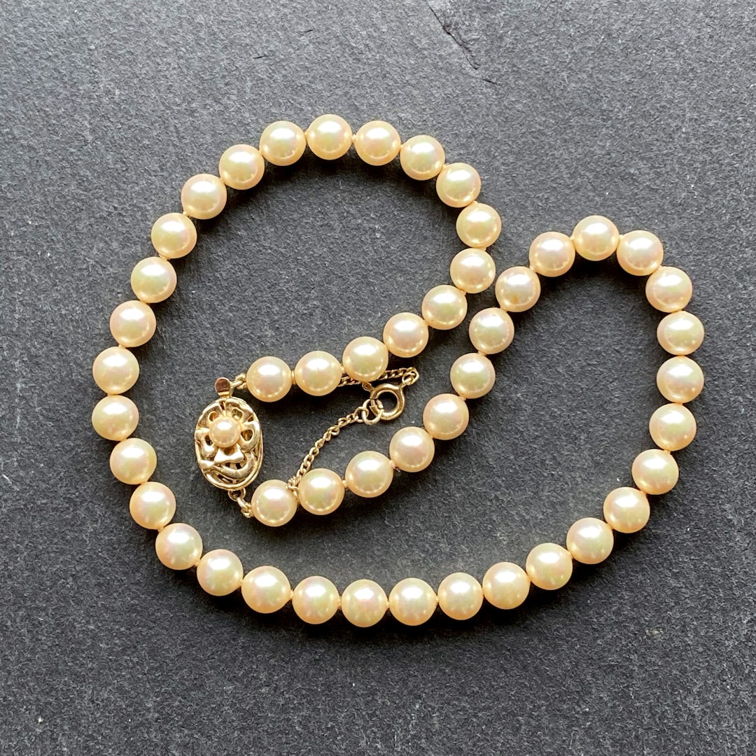 MAJORICA PEARLS Single Strand Necklace With Pretty Clasp, Spanish ...