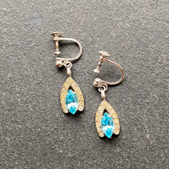 Aquamarine screw back earrings store