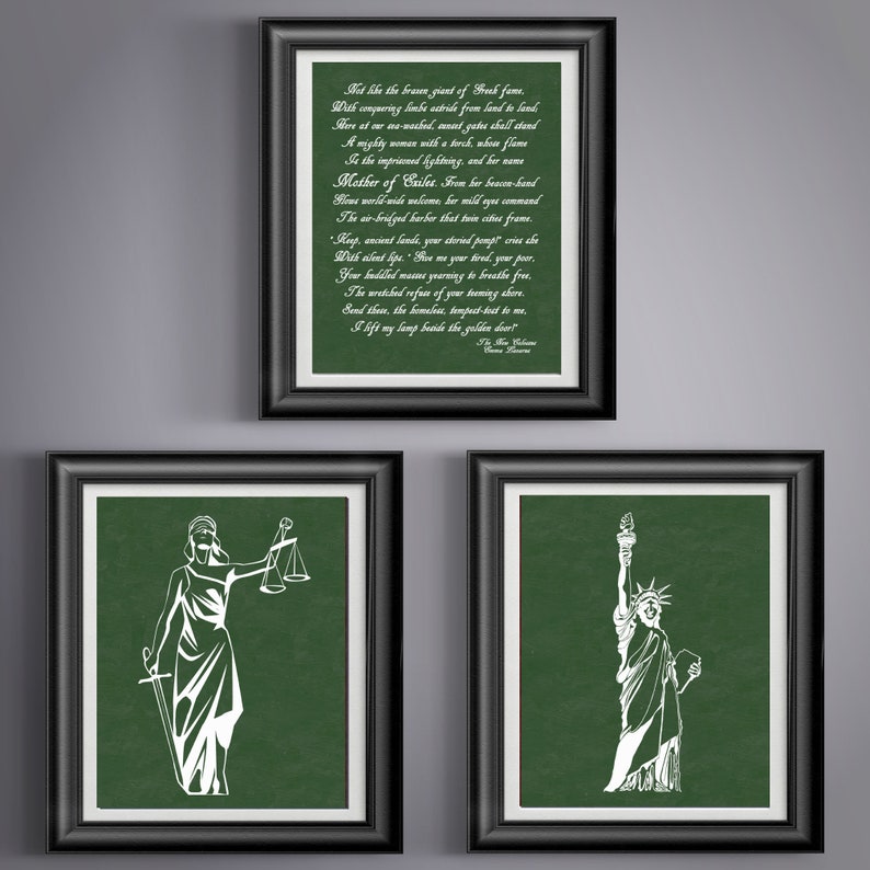 Statue of Liberty Emma Lazarus the New Colossus Poem Print - Etsy