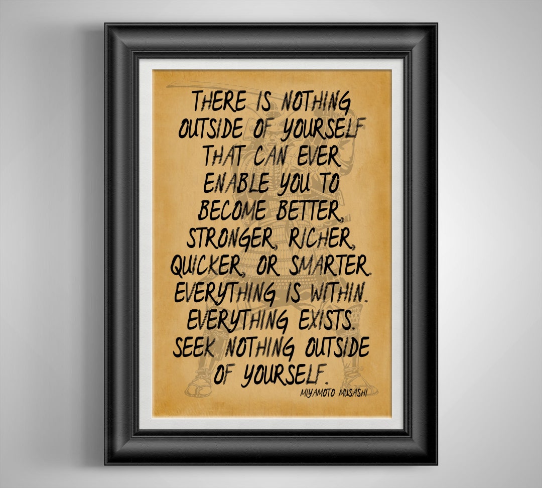 Samurai Wall Art Samurai Artwork Samurai Art Samurai Quote Miyamoto ...