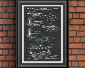 Fly fishing poster | Etsy