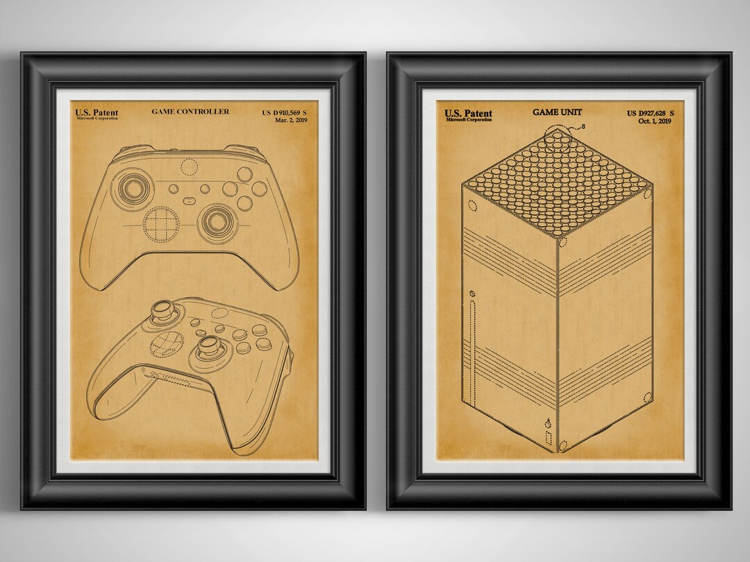Gaming Patent Gaming Wall Art Video Game Posters Teen Boys Room Decor ...