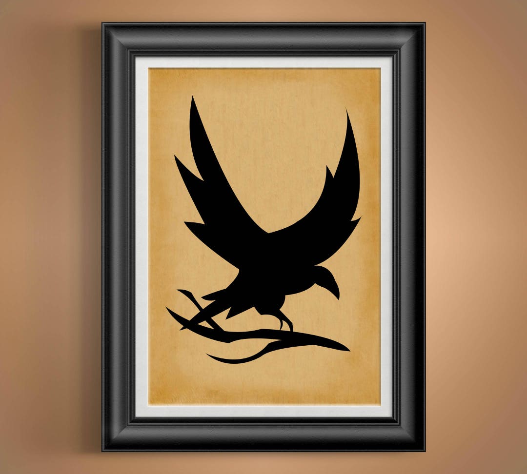 Raven Bird Prints Witchcraft Pagan Decor Wicca Crow Magic Bird - Etsy