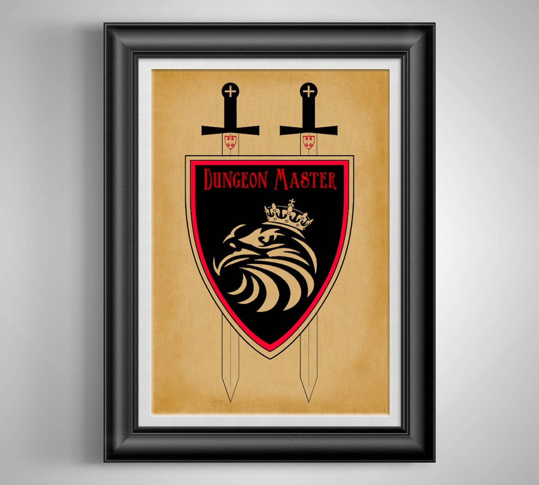 Dungeon Master Crest: D&D Campaign Wall Art Poster - Unique Gift for ...