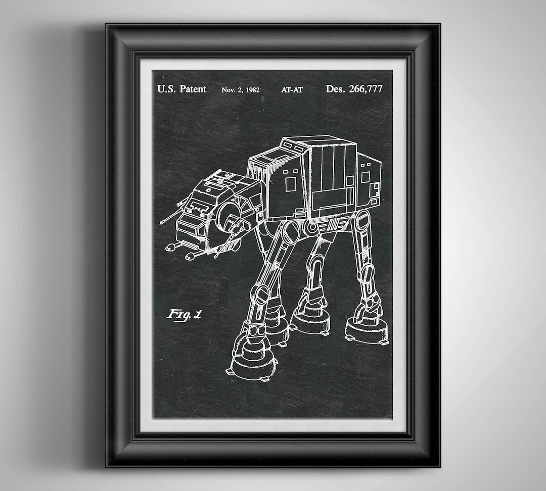 Star Wars Wall Art AT AT Poster Science Fiction Art Star Wars - Etsy