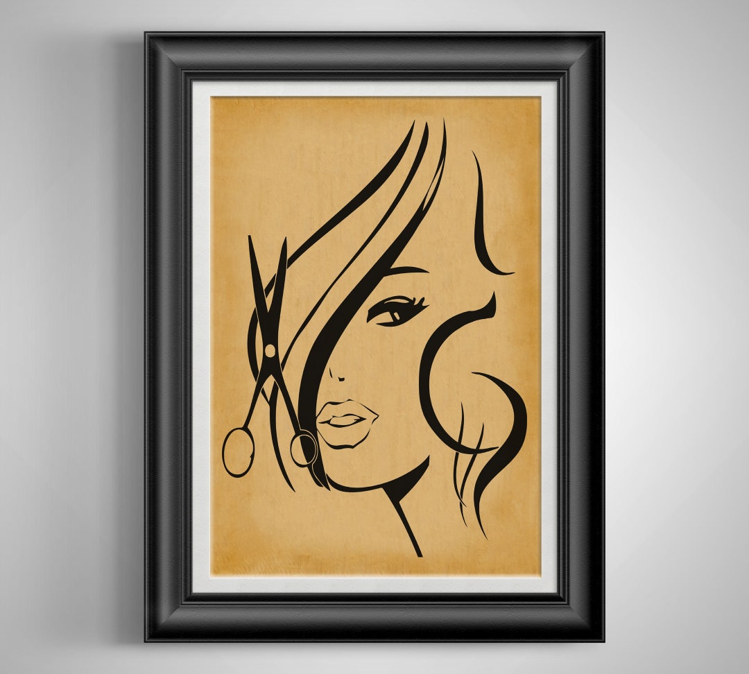 Hair Stylist Poster Hair Dresser Wall Art Hair Salon Artwork Gift for ...