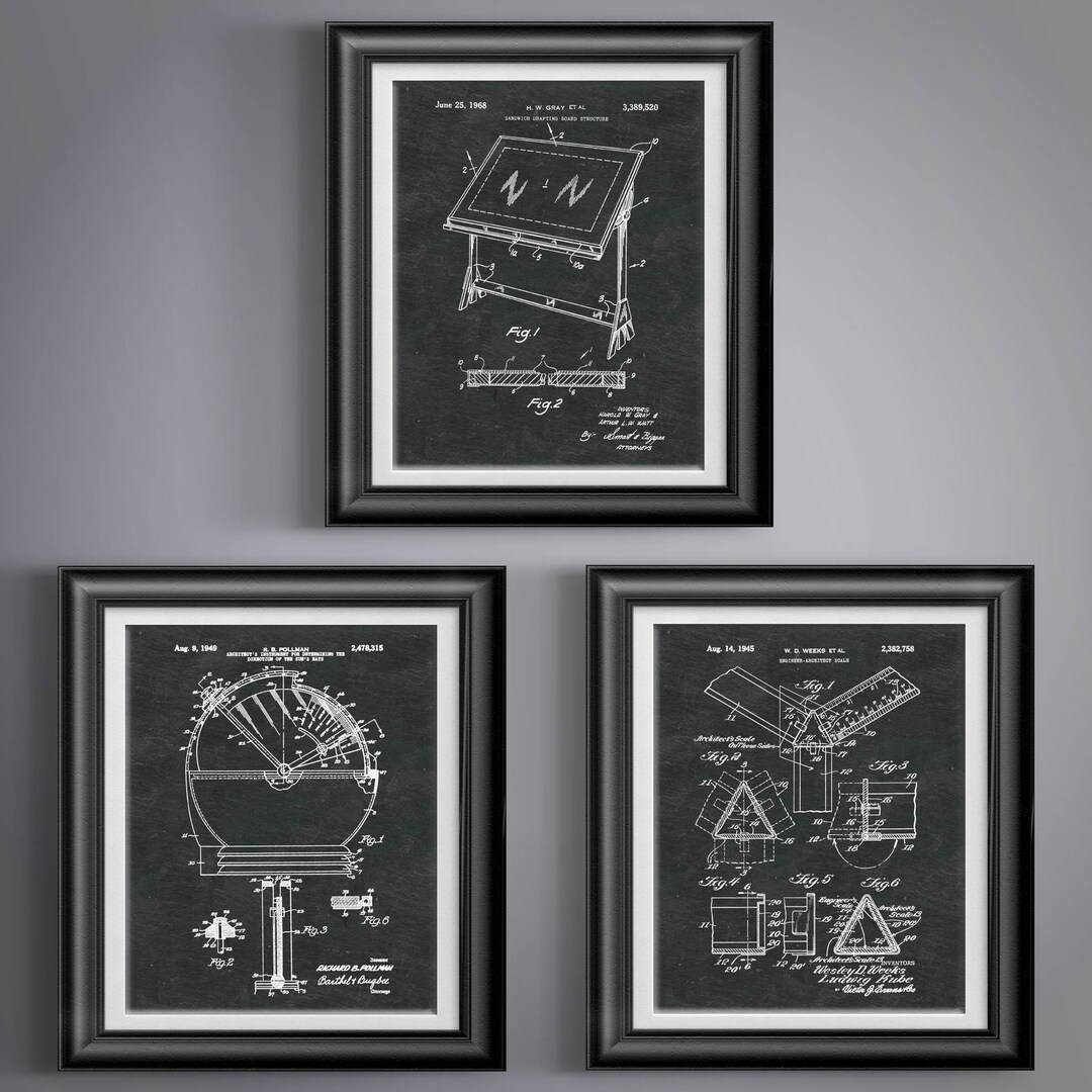 Architect Gifts Civil Engineer Gifts for Engineers Set of 3 Art Prints ...